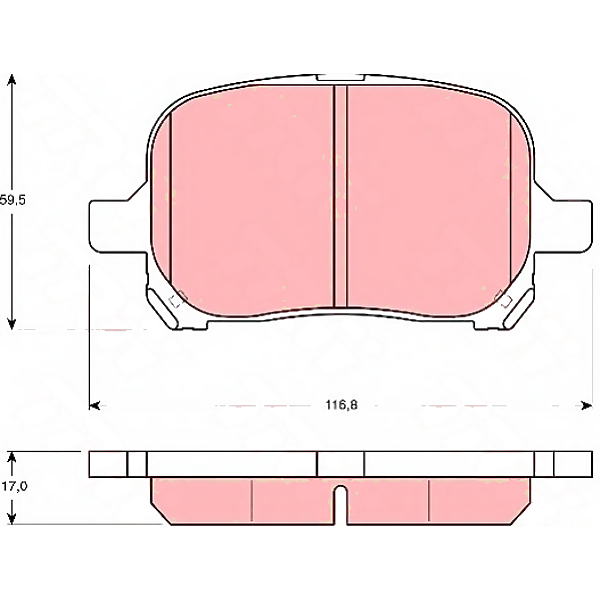 TRW GDB3152 (044 / 0446512580 / 0446512581) колодки тормозные дисковые