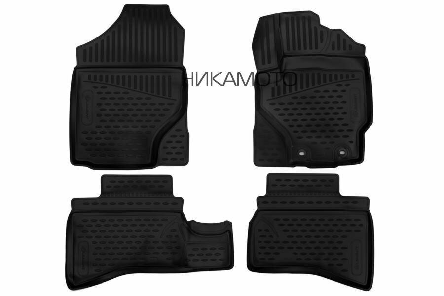 ELEMENT-AUTOFAMILY ELEMENT3D48151210K Коврики 3D в салон TOYOTA Aqua (P10), 2011-2014, х/б, правый руль, 4 ш