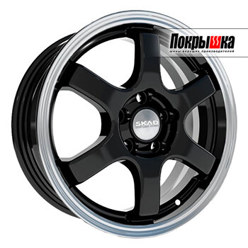 Диски литые SKAD Киото 6.0х15/4х100 D54.1 ET48.0, Антрацит алмаз
