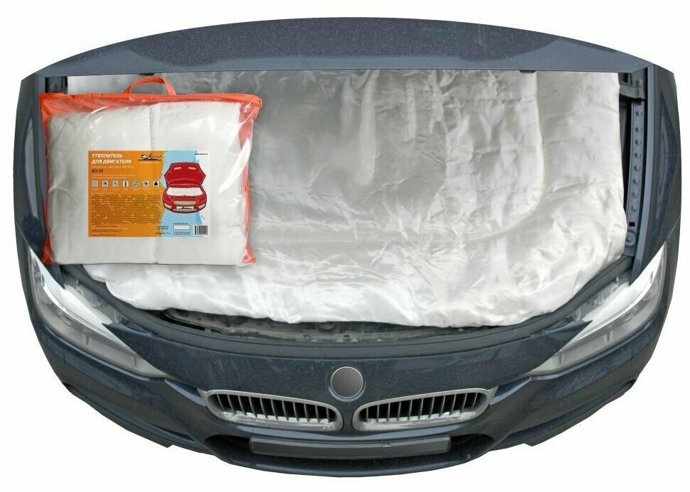 Утеплитель для двигателя (автоодеяло), стеклоткань, цвет белый, 130*90 см ACC-01