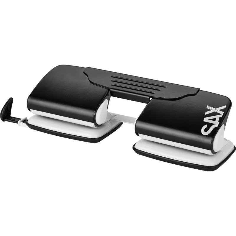 Дырокол Sax Design 300, на 4 отверстия, d 5,5 мм, до 20 листов, черный