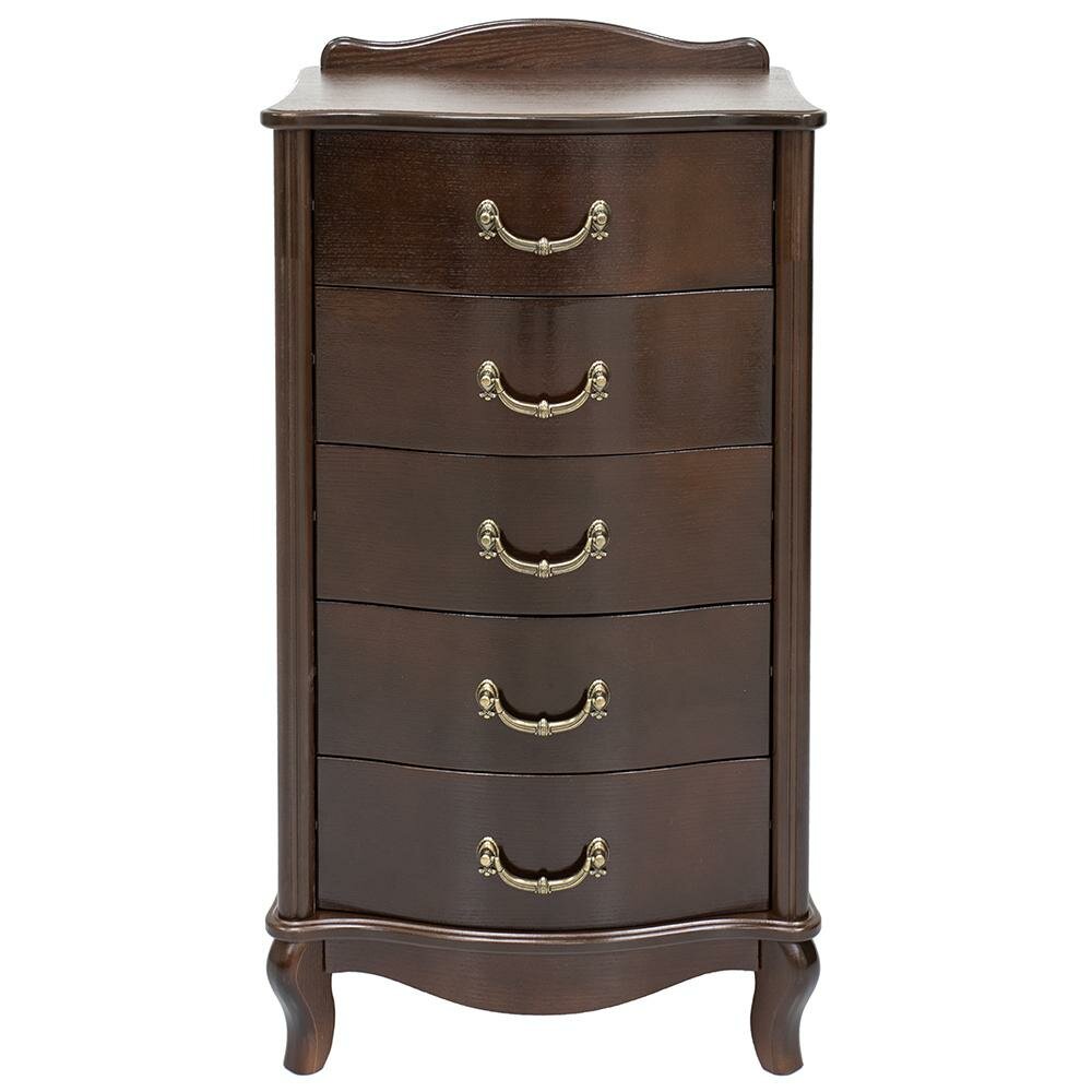 Комод Leset Джульетта узкий (5 ящ.) Орех Размеры: Высота 925мм Глубина 405мм Ширина 490мм