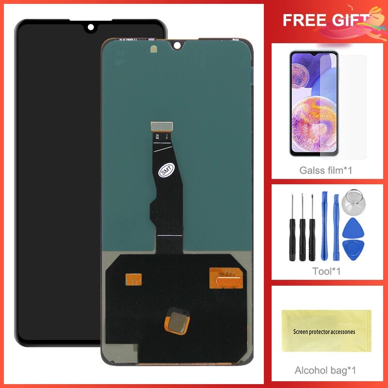 OLED P30 Экранная панель с отпечатками пальцев для дисплея huawei p30 + запасные части OLED No Frame