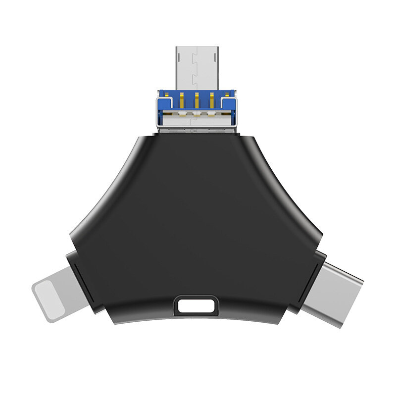 USB-флешка с разъемами Type-C и USB-A, совместимая с Apple, Android, Huawei, 32 ГБ, темно-черный