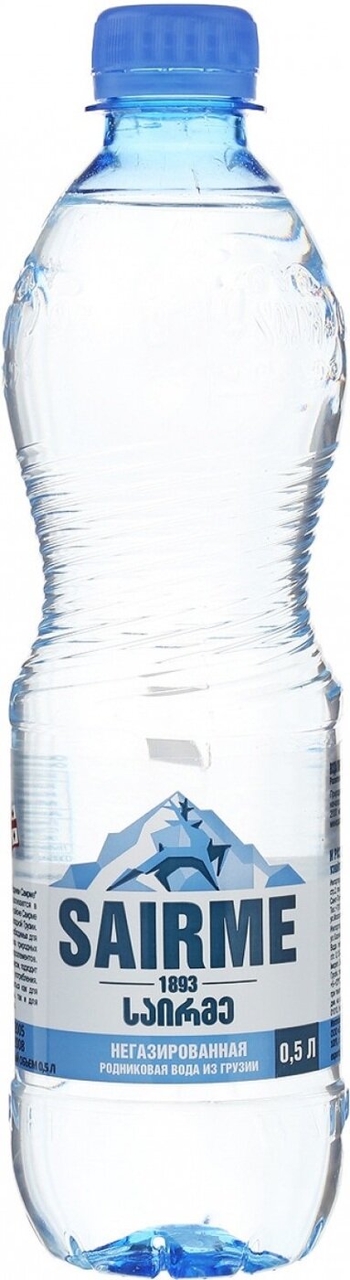 Вода лечебно-столовая Sairme (Саирме) 12 шт по 0,5 л без газа, пэт