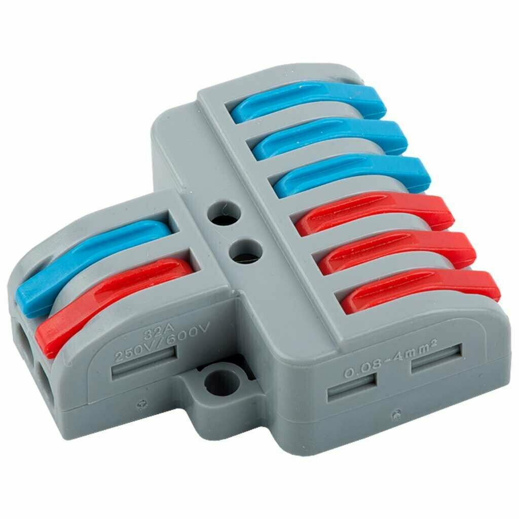 Клемма монтажная, универсальная, разветвительная 2х6 проводов, 800496