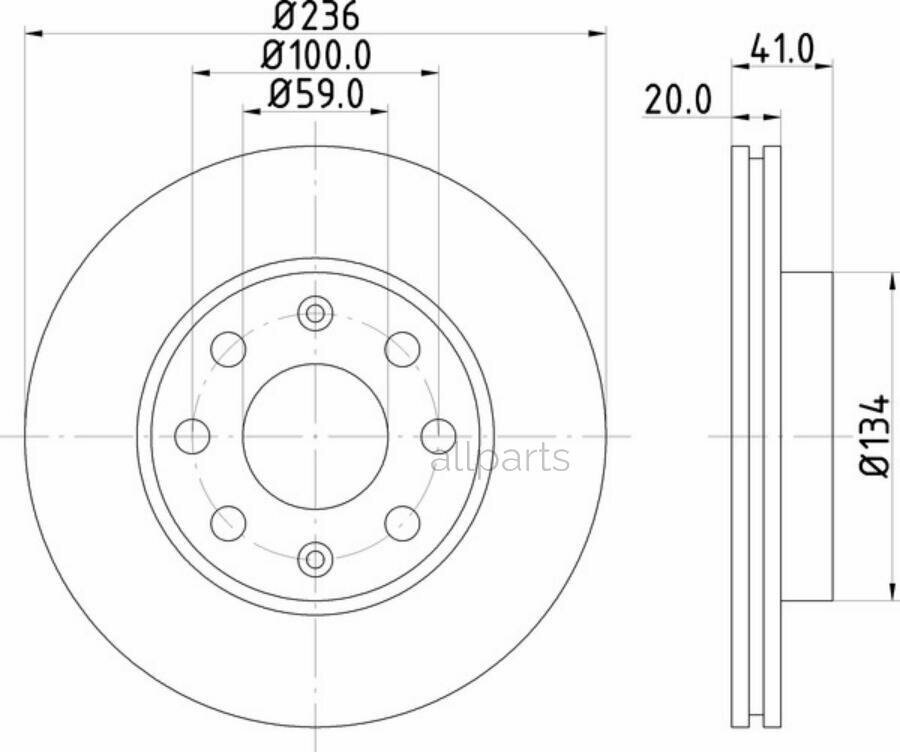 NISSHINBO ND6065K Диск тормозной | перед |