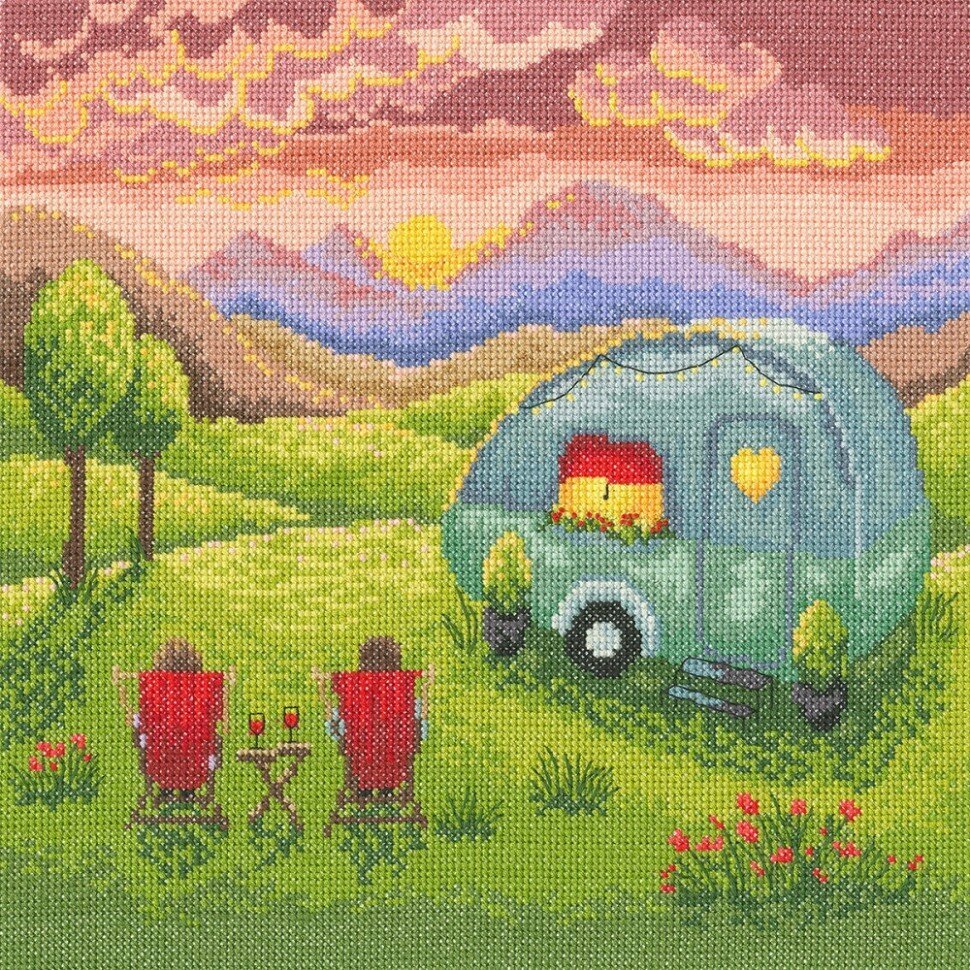 Набор для вышивания Bothy Threads #XLP1 Our Happy Place (Наше счастливое место), Счетный крест, 26 х 26 см