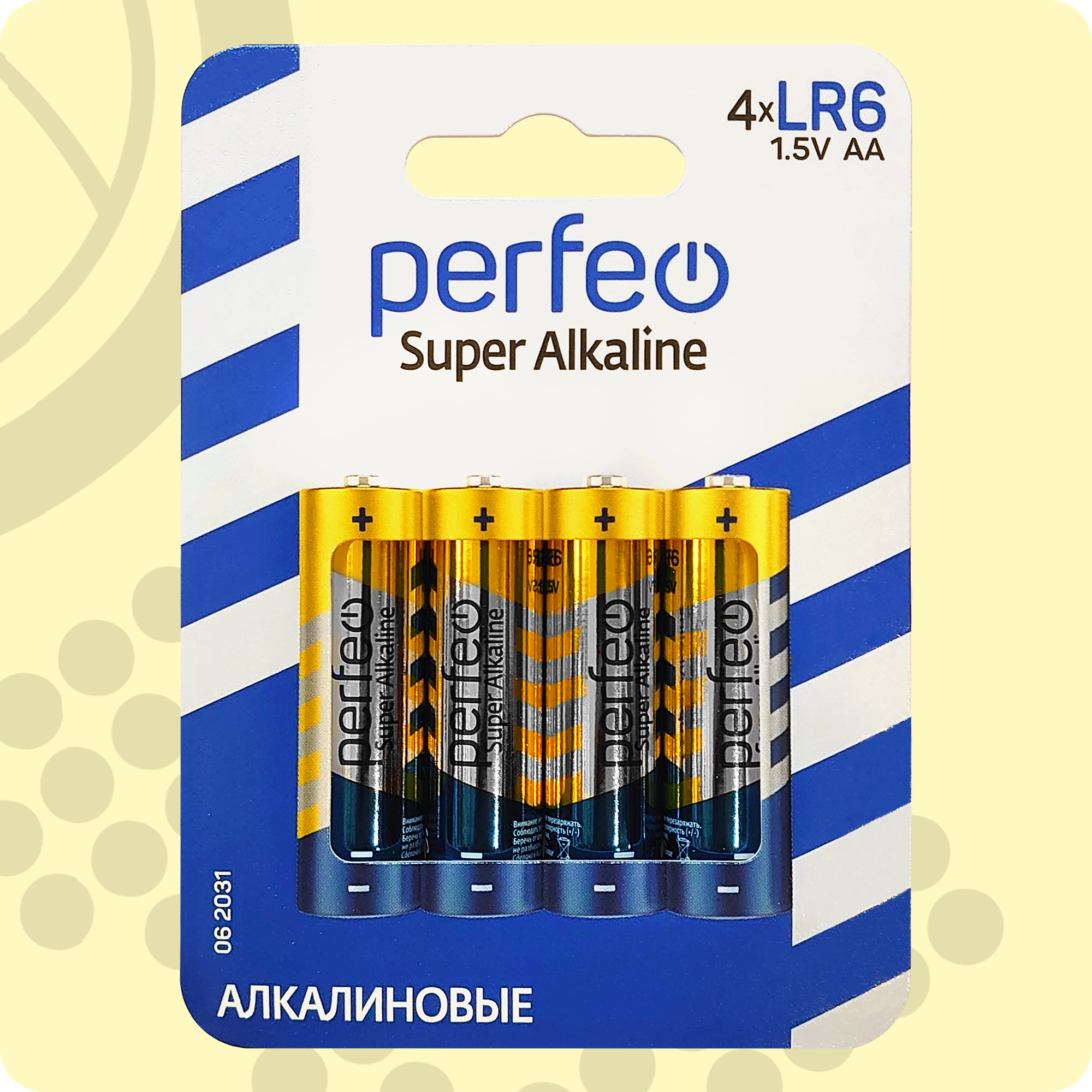 Perfeo AA (LR6) Super Alkaline | 1,5 Вольта Щелочные (алкалиновые) батарейки - 4шт.