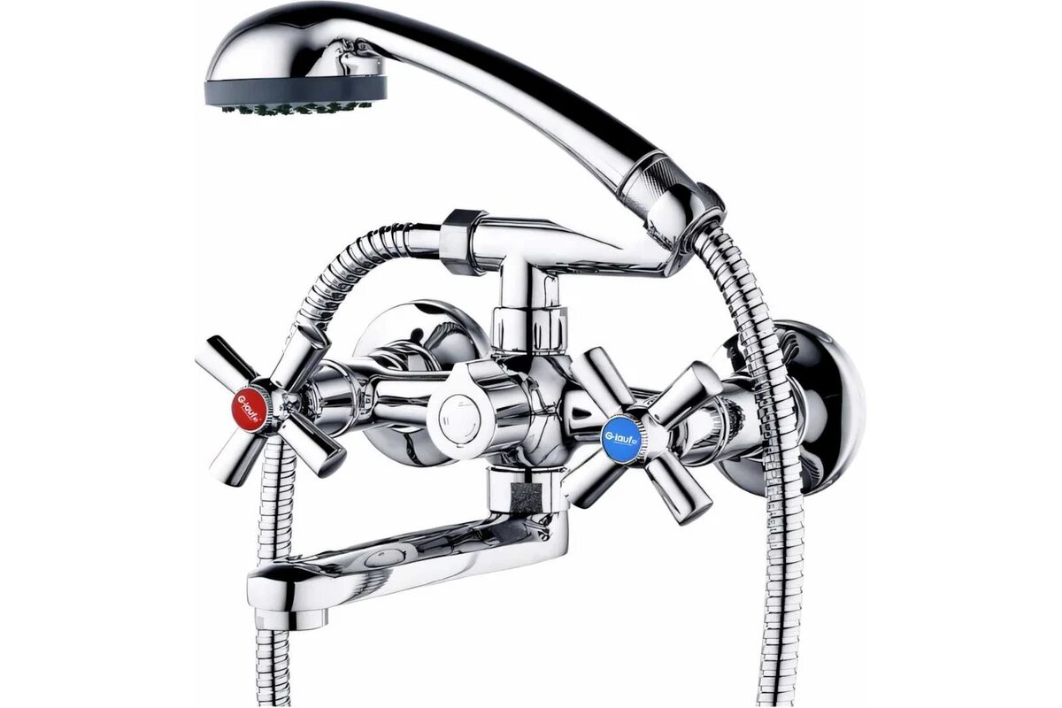 G-lauf смеситель для ванны и душа с поворотным изливом и душевой лейкой, хром QMT3-A722