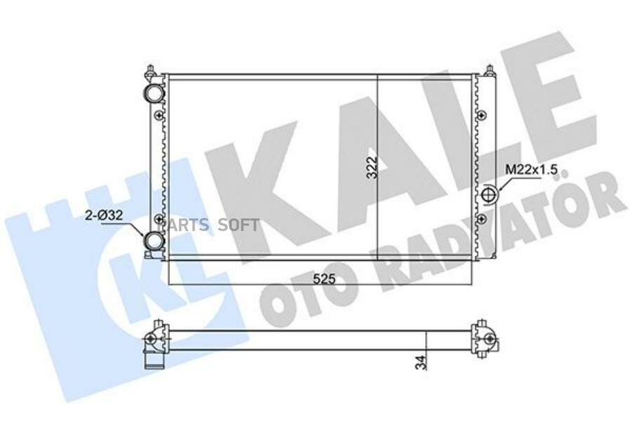 KALE 348245 Радиатор двигателя VOLKSWAGEN GOLF III/ VENTO ()