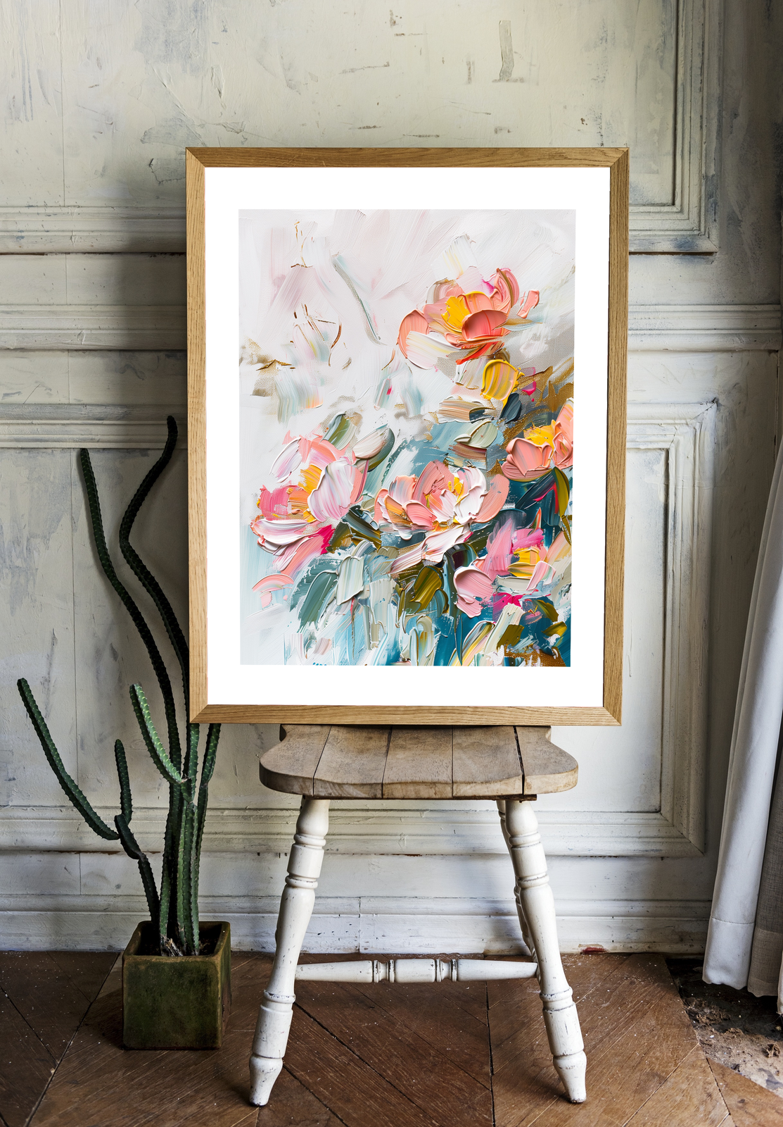 Постер "Абстрактный весенний букет" 60x90 см в подарочном тубусе