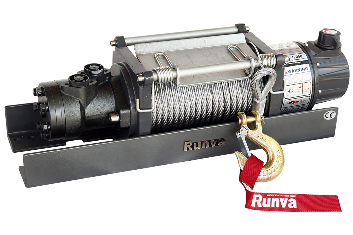 Лебёдка гидравлическая Runva 12000 lbs 5443 кг арт. HWD12000YD