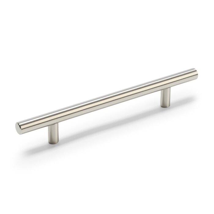 Ручка рейлинг тундра, облегчённая, d=12 мм, м/о 128/200 мм, внеш. ножка, цвет матовый никель, 3 шт.