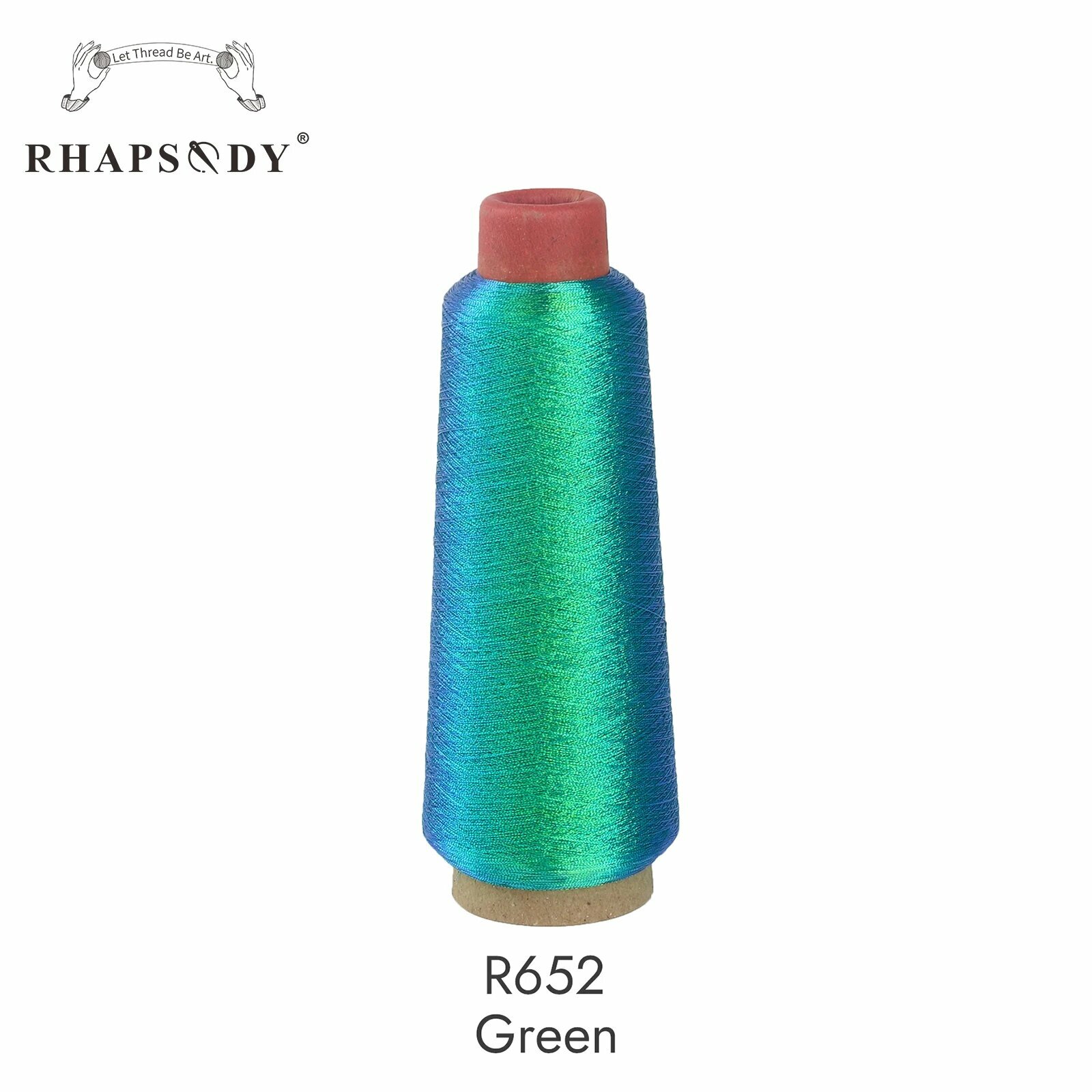 Нитки Rhapsody Green R652, Металлические, 150D