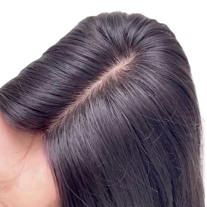 Парик из европейских волос, 12x13см, Natural Color, 16 дюймов