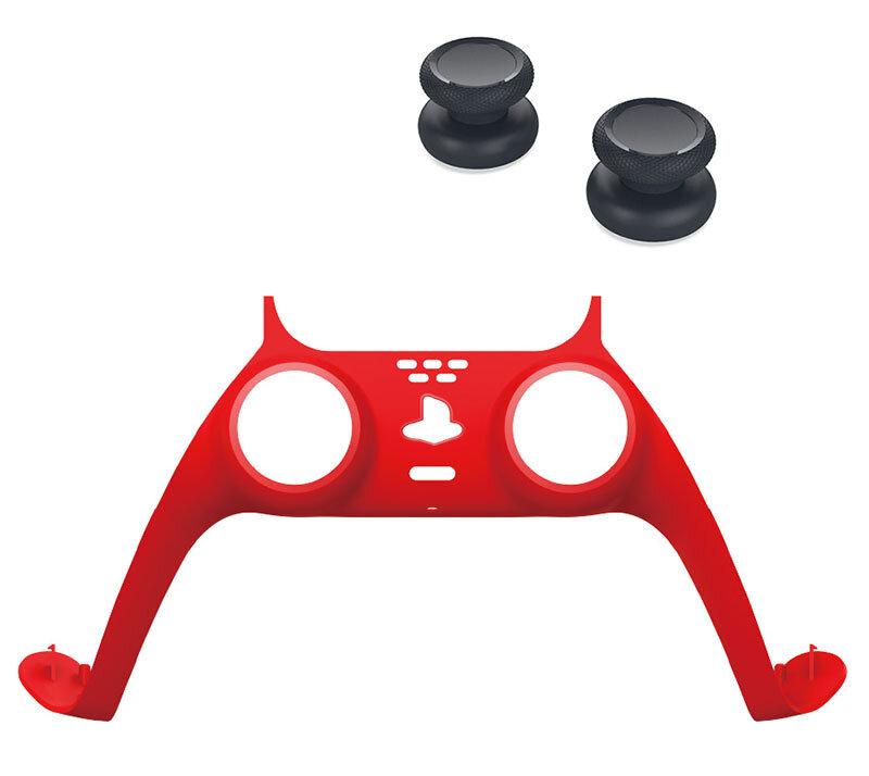 Декоративная накладка + насадки для геймпада PS5 DualSense (Dobe TP5-1521) Red