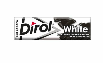Жевательная резинка DIROL White с активированным углем, со вкусом мяты, 13,6г, 10 пачек