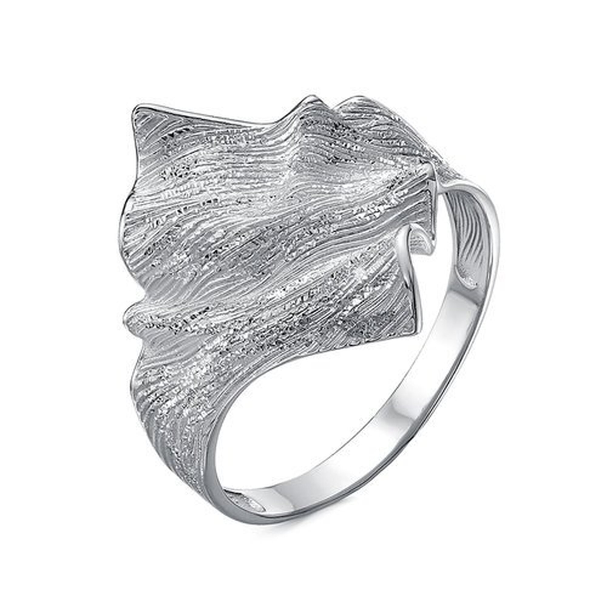 Кольцо, серебро, 925 проба, родирование