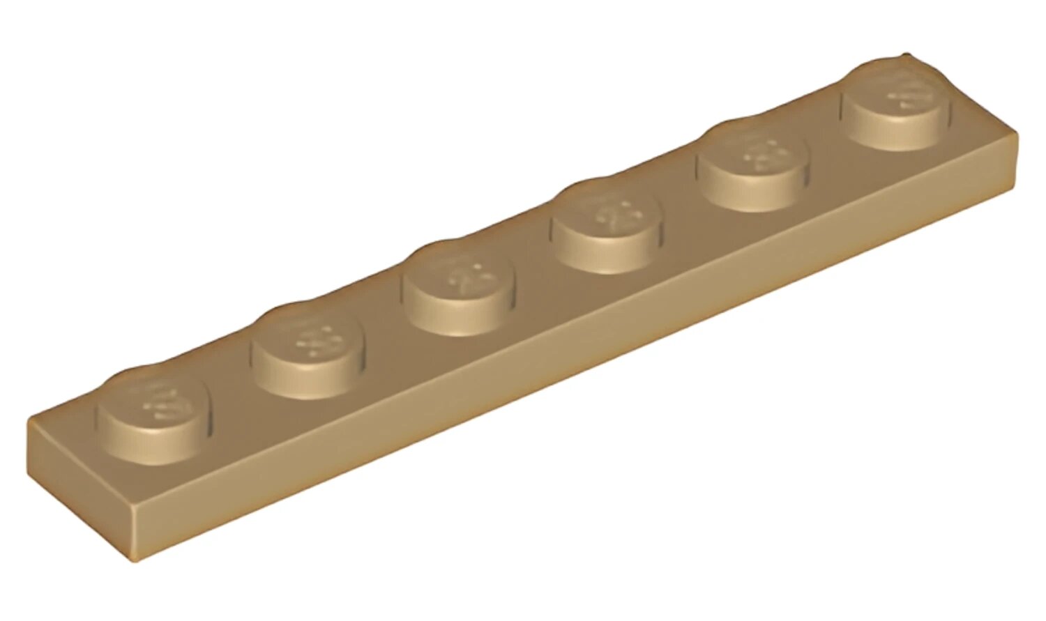 Деталь LEGO Plate 1 x 6 3666 Dark Tan U
