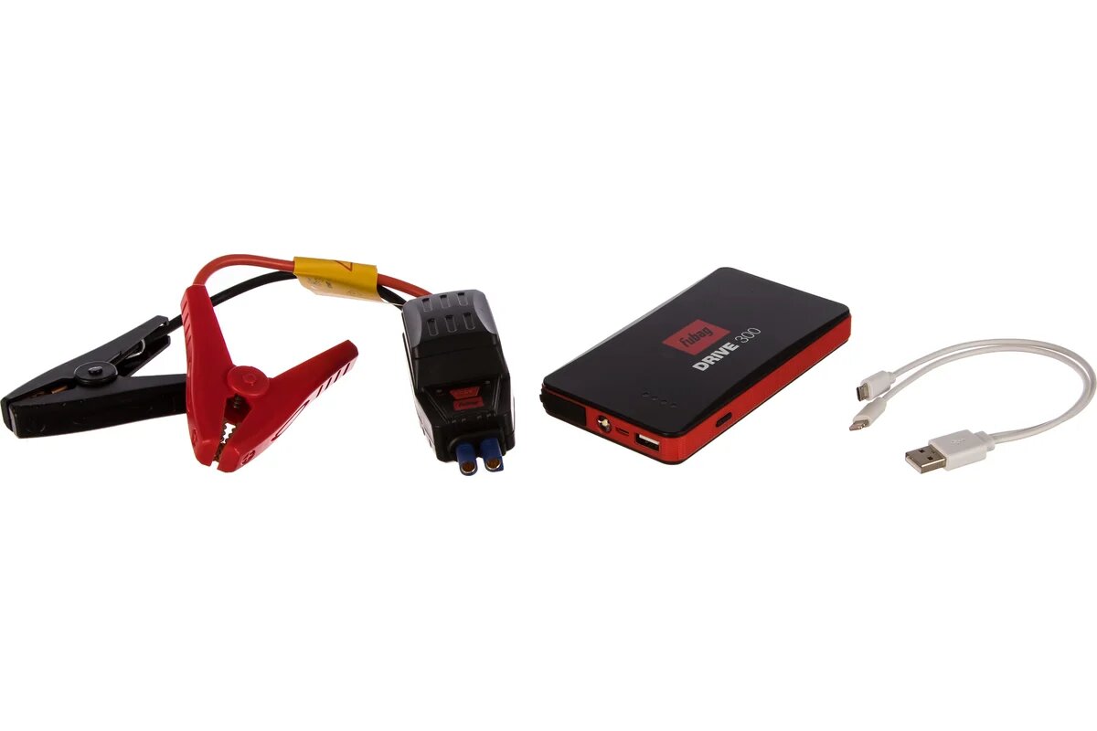 Пусковое устройство FUBAG DRIVE 300, ток запуска 300 А, емкость аккумулятора 6000 мАч