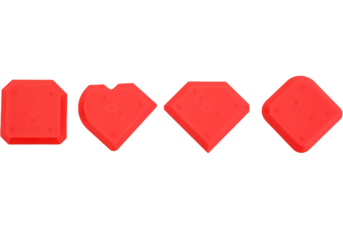 Спец НШ-4 Набор эластичных шпателей для затирки и выравнивания, 4 шт, блистер