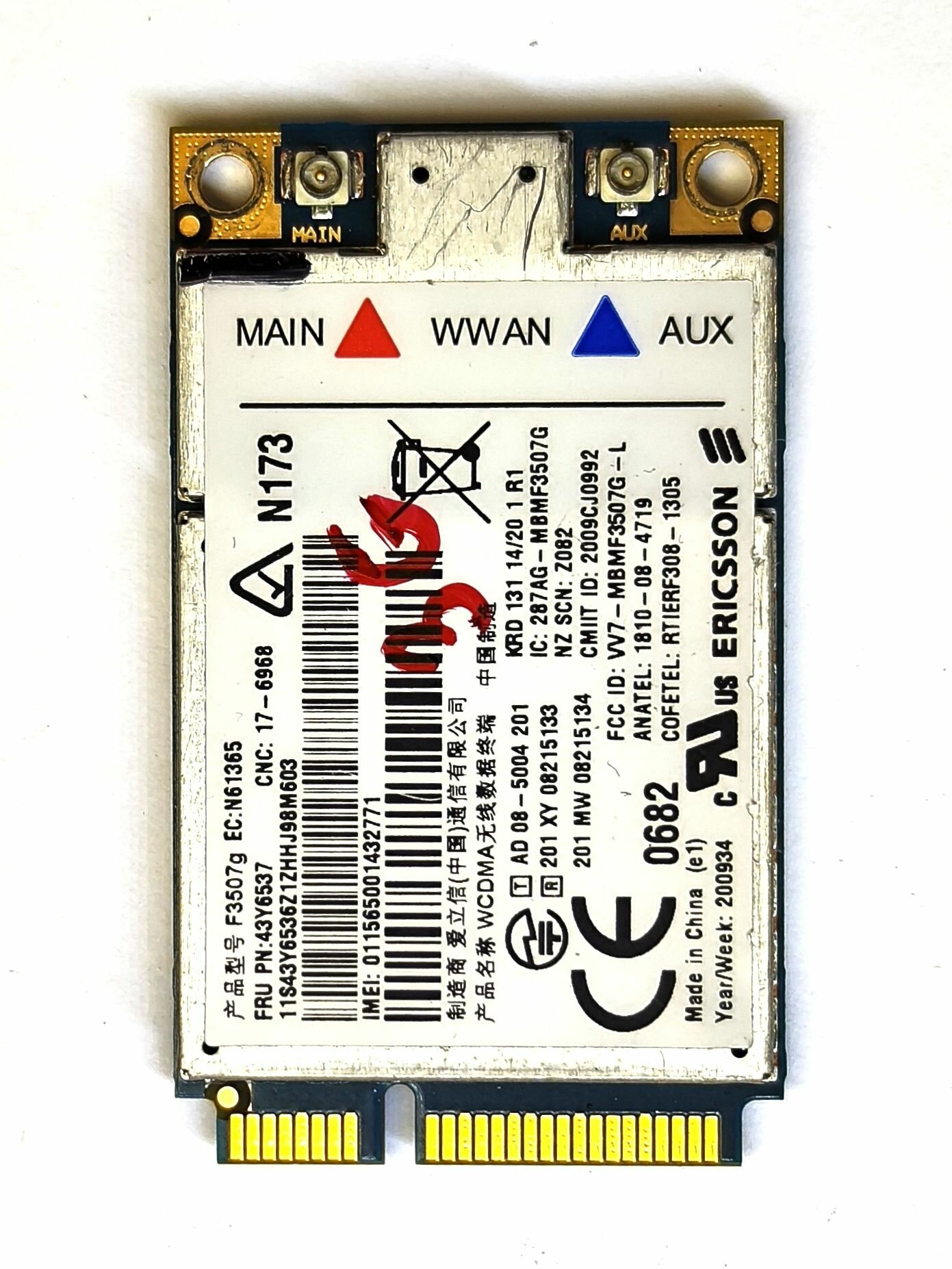 Сетевой модуль 3g адатер для интернета сетевая карта mini PCI-E Ericsson f3507g для ноутбука