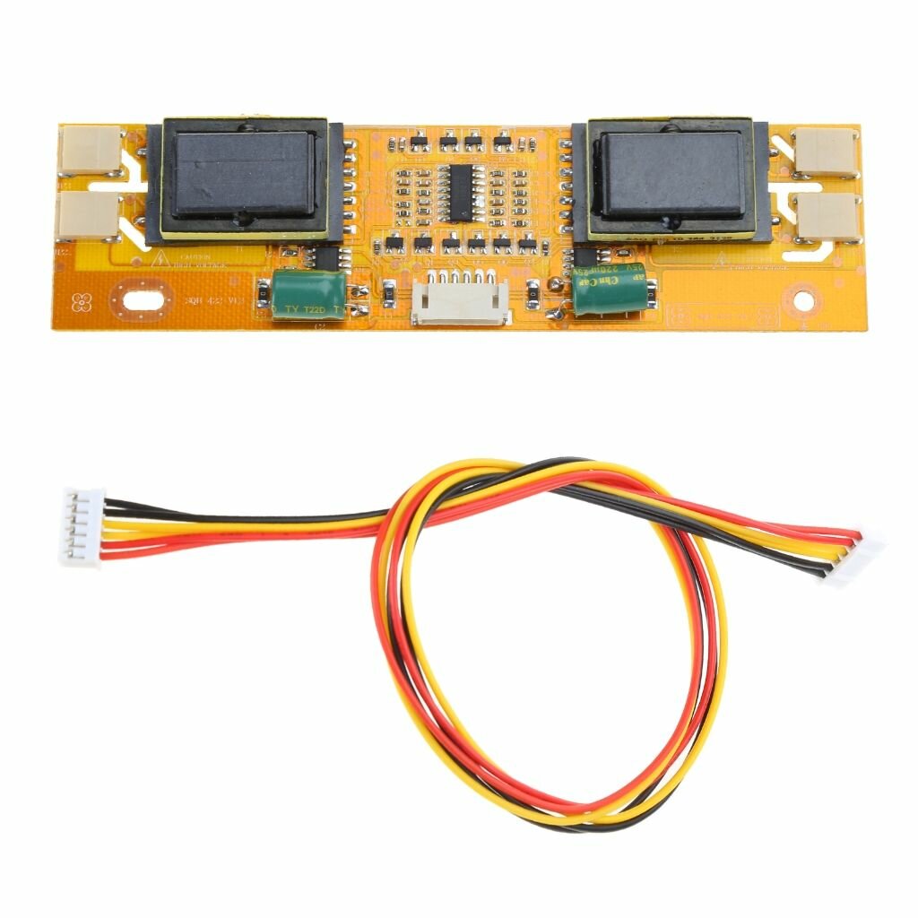 Универсальная высоковольтная плата для ЖК-телевизора с напряжением 12 В, четырехламповая малым портом высокого напряжения поддерживает 15-26 дюймов