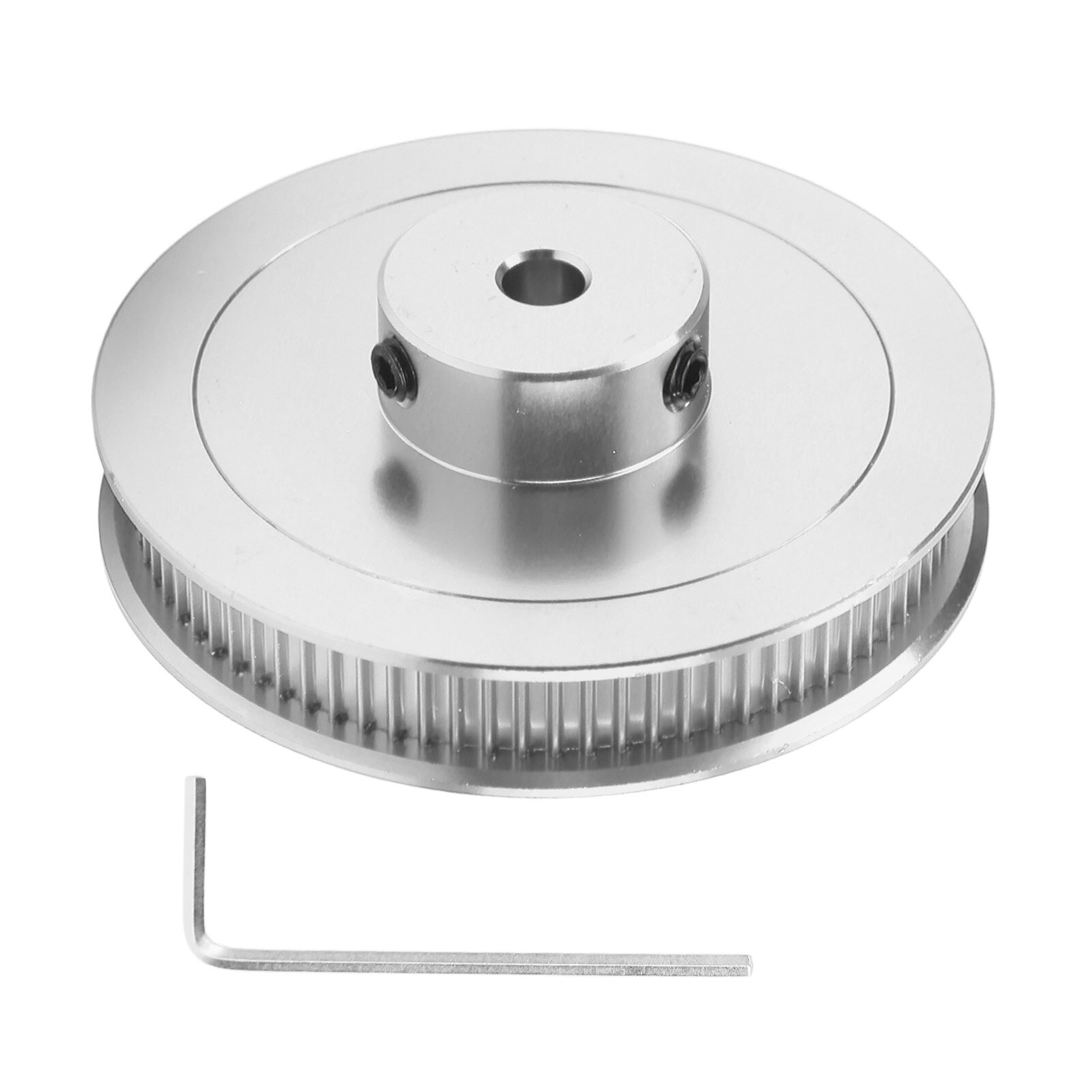 Синхронное Колесо 80T 5mm GT2 Шкив Зубчатого Ремня Из Легированной Стали для 3D-принтера CNC Lathe Silver