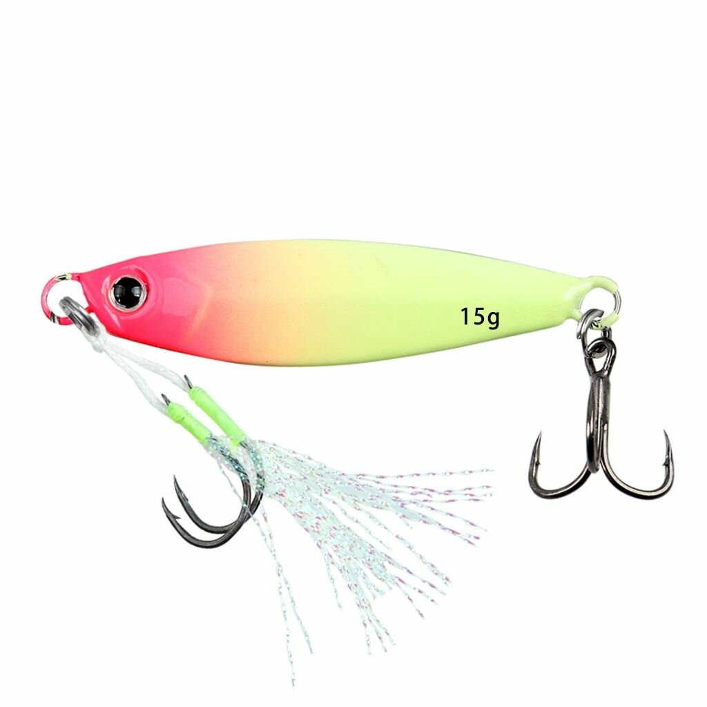 Приманка Луя, Дальний заброс светящейся блесны с двойным крючком - B - 15 г