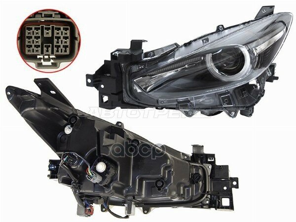 Фара Mazda 3 16-19 / Axela 16-19 (Слева/ LED/ С электрокорректором) Sat арт. ST-216-1177L