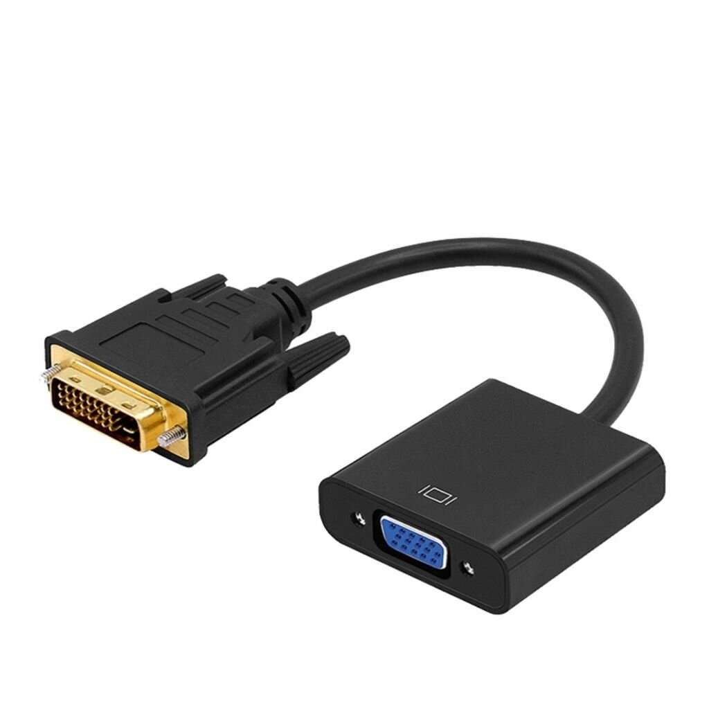 Кабель-адаптер DVI 24+1 Pin to VGA длиной 125 мм, кабель-конвертер DVI-D