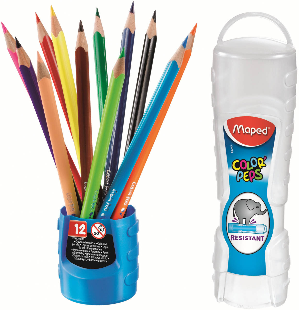 Карандаши цветные Maped Color'Peps 12 цветов, ударопрочный тубус (832009)