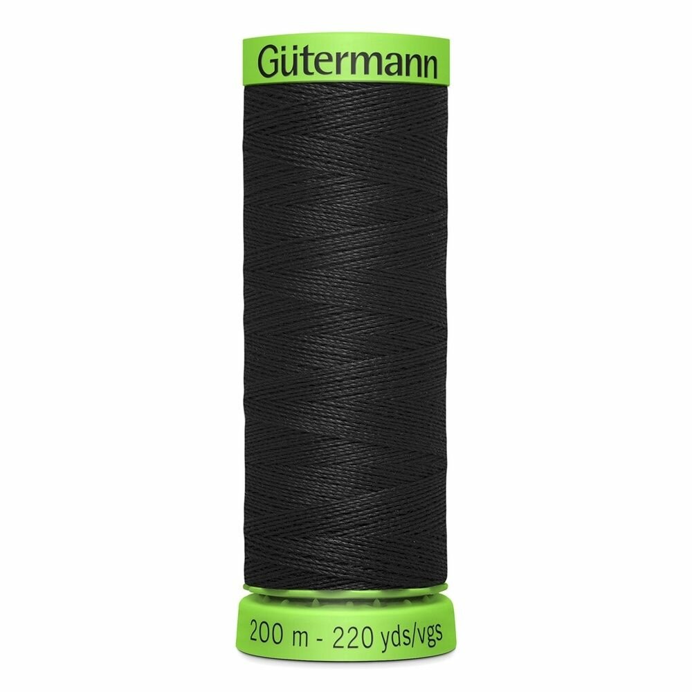 Швейные нитки Gutermann 150/200 м для деликатных материалов, цвет 000 черный, 5 шт (2)