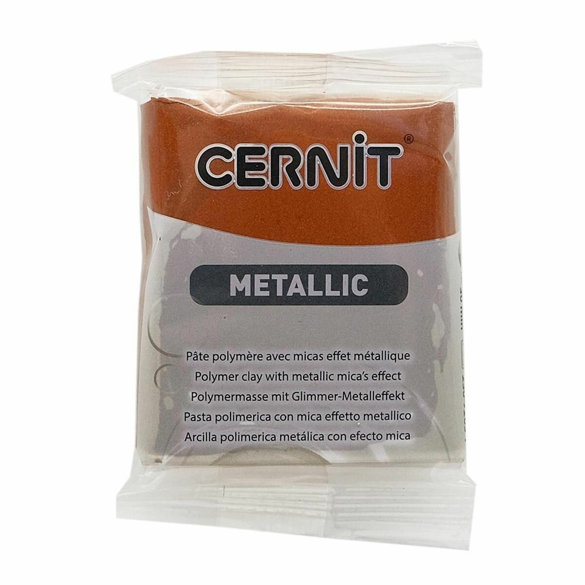 Пластика Cernit "Metallic", полимерная, запекаемая, цвет 058, Бронза, 56 г, CE0870056