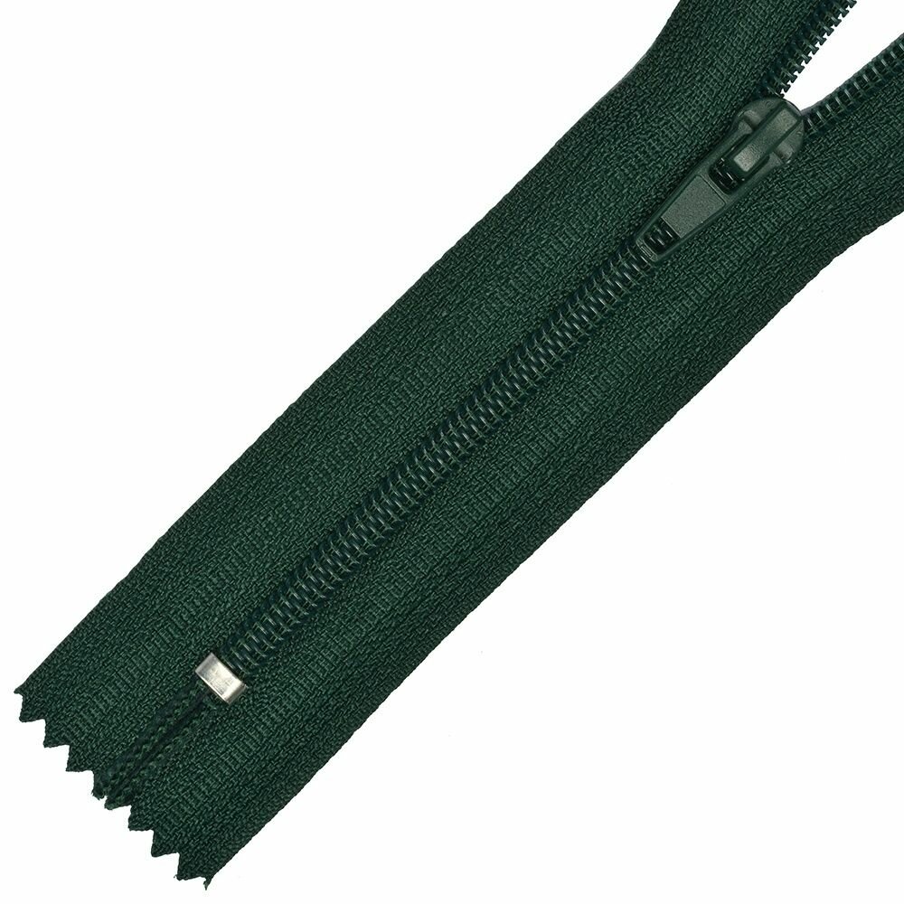 Молния MaxZipper брючная, замок полуавтомат, 20 см, цвет F273, темно-зеленый, упаковка 100 штук