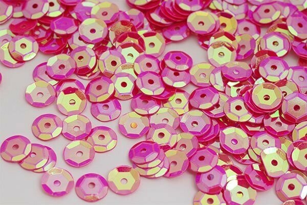 Пайетки Magic 4 Hobby россыпью, 8 мм, цвет 28 ярко-розовый, 50 г