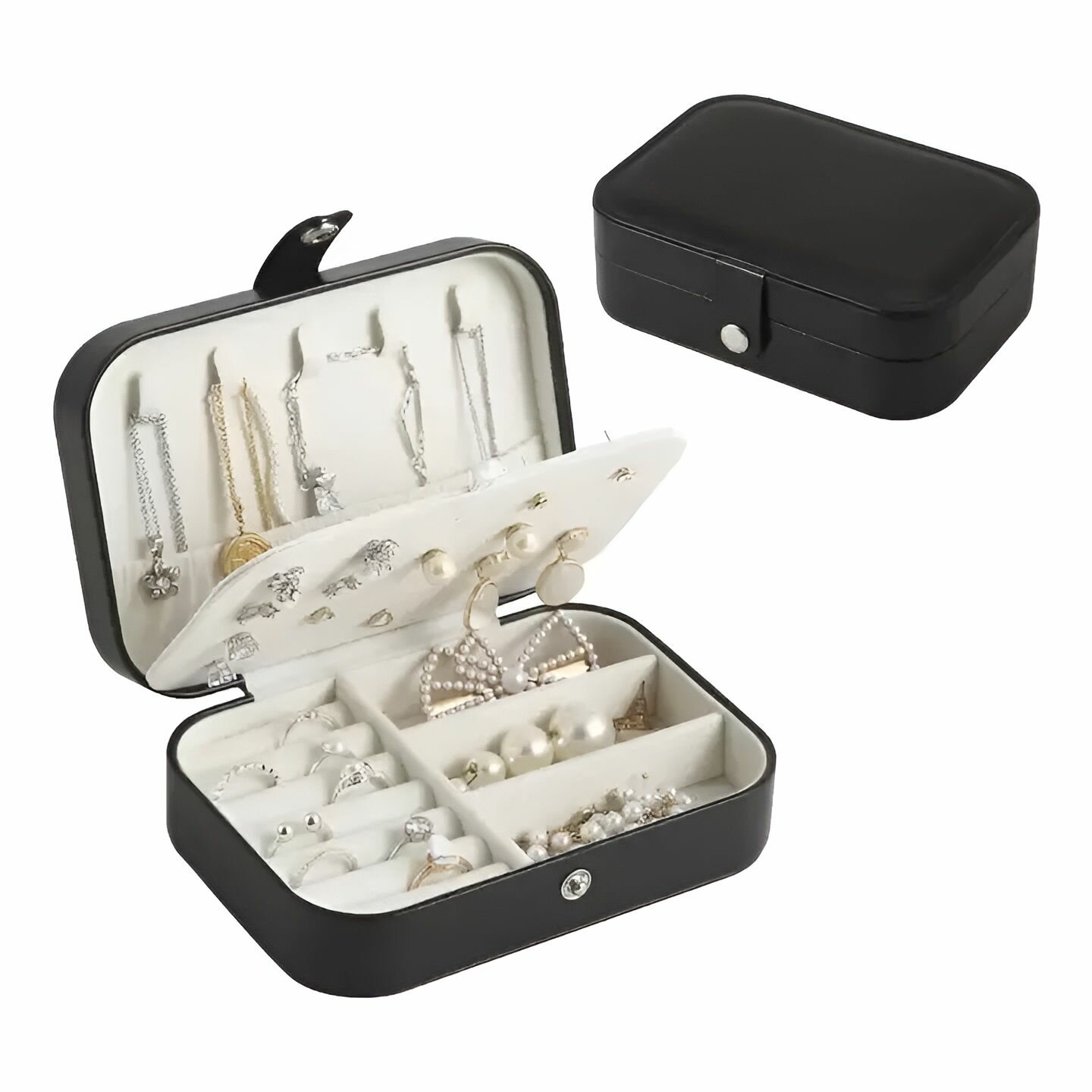 Шкатулка для украшений, маленькая, дорожная, органайзер для хранения колец, сережек, цепочек