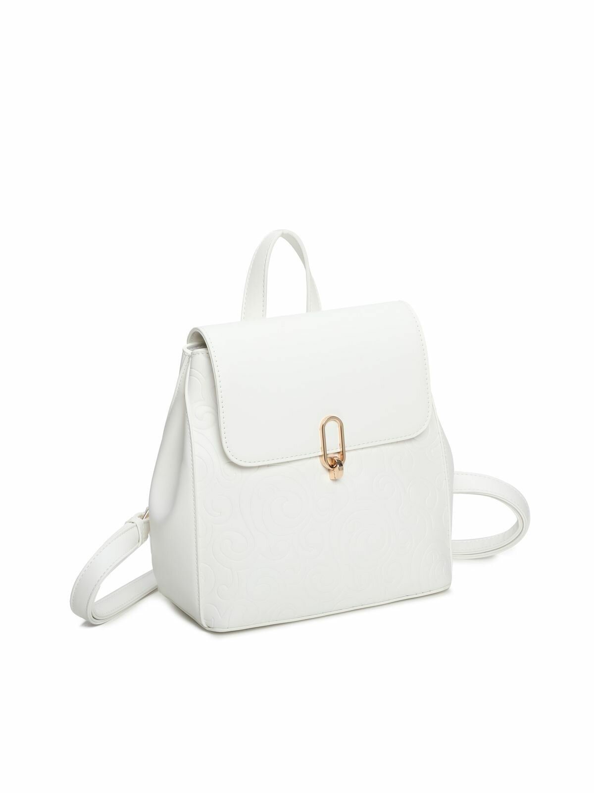 Рюкзак кожаный Daniele Patrici, городской, повседневный, цвет белый