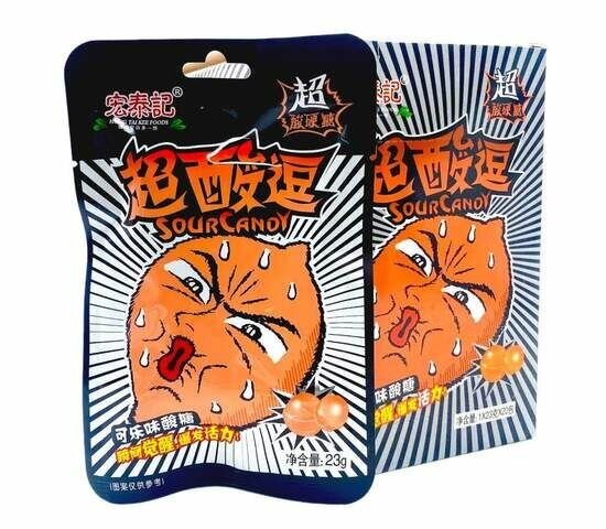 Кислые конфеты Sour Candy EXTRA SOUR 23 г суперкислые кола (блок - 20шт.)