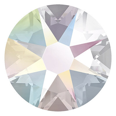 Страз 2088-RC08 SS40 Crystal AB 8.6 мм неклеевой кристалл в картонной упаковке перламутр
