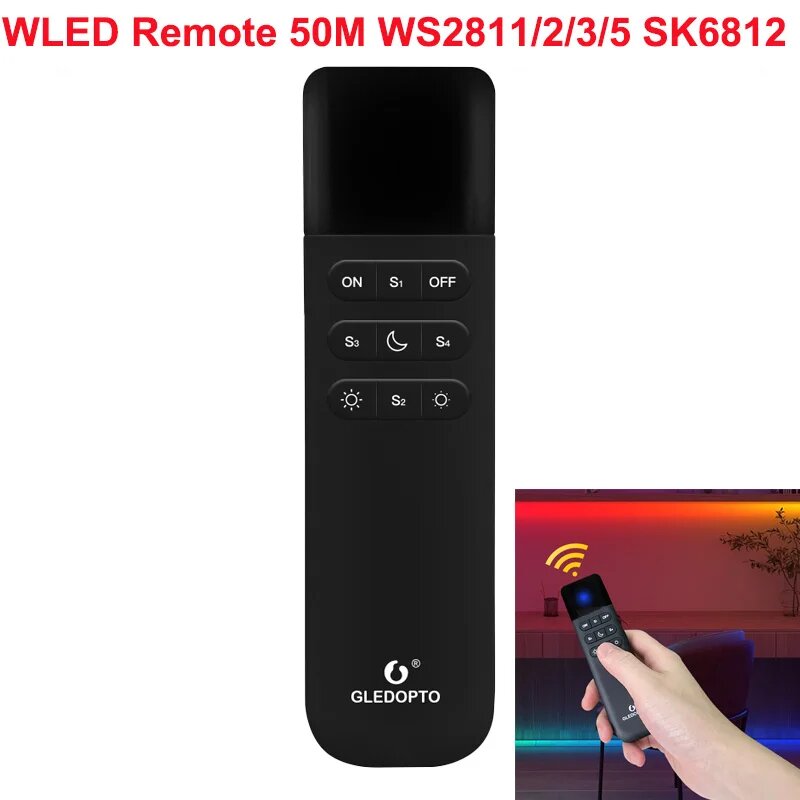 Контроллер ESP32 WLED с микрофоном, звуковая реактивная синхронизация музыки 5 В 12 В 24 В WLED пульт дистанционного управления WS2811/12/13/15 работает с Alexa