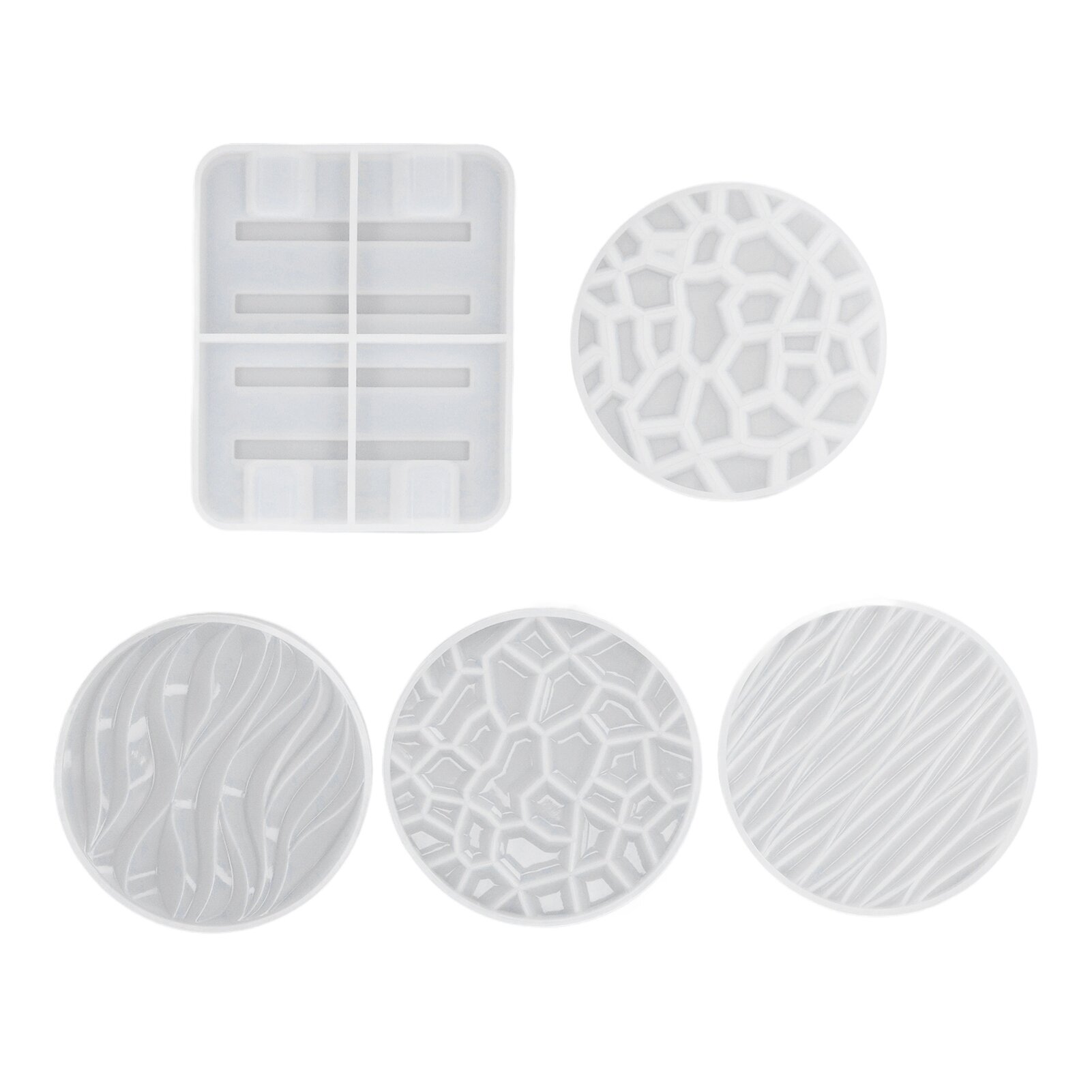 Силиконовая плесень Уникальная 3D -волнистая дизайн изысканная красивая долговечная многоразовая форма для подставков DIY