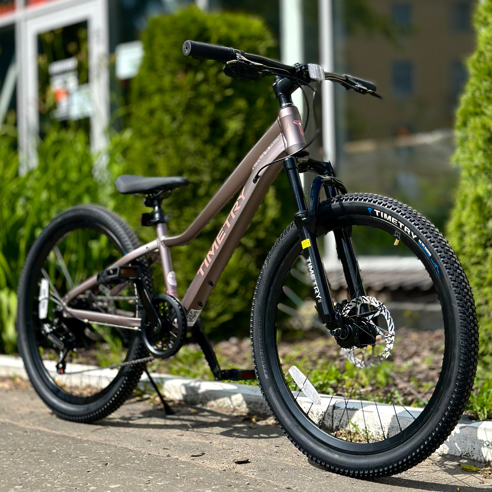 Горный велосипед BREND TIMETRY ORIGINAL TT414, диаметр колес 20", 7 скоростей, рама алюминий, коричневый