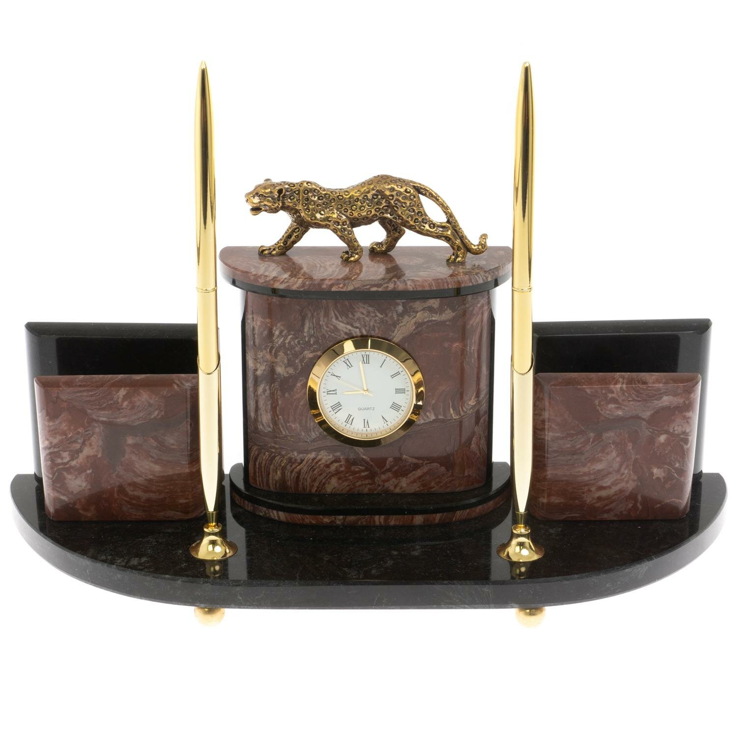 Настольный прибор "Гепард" из лемезита 129714