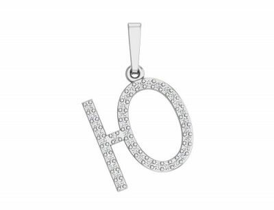 Подвеска, серебро, 925 проба, фианит