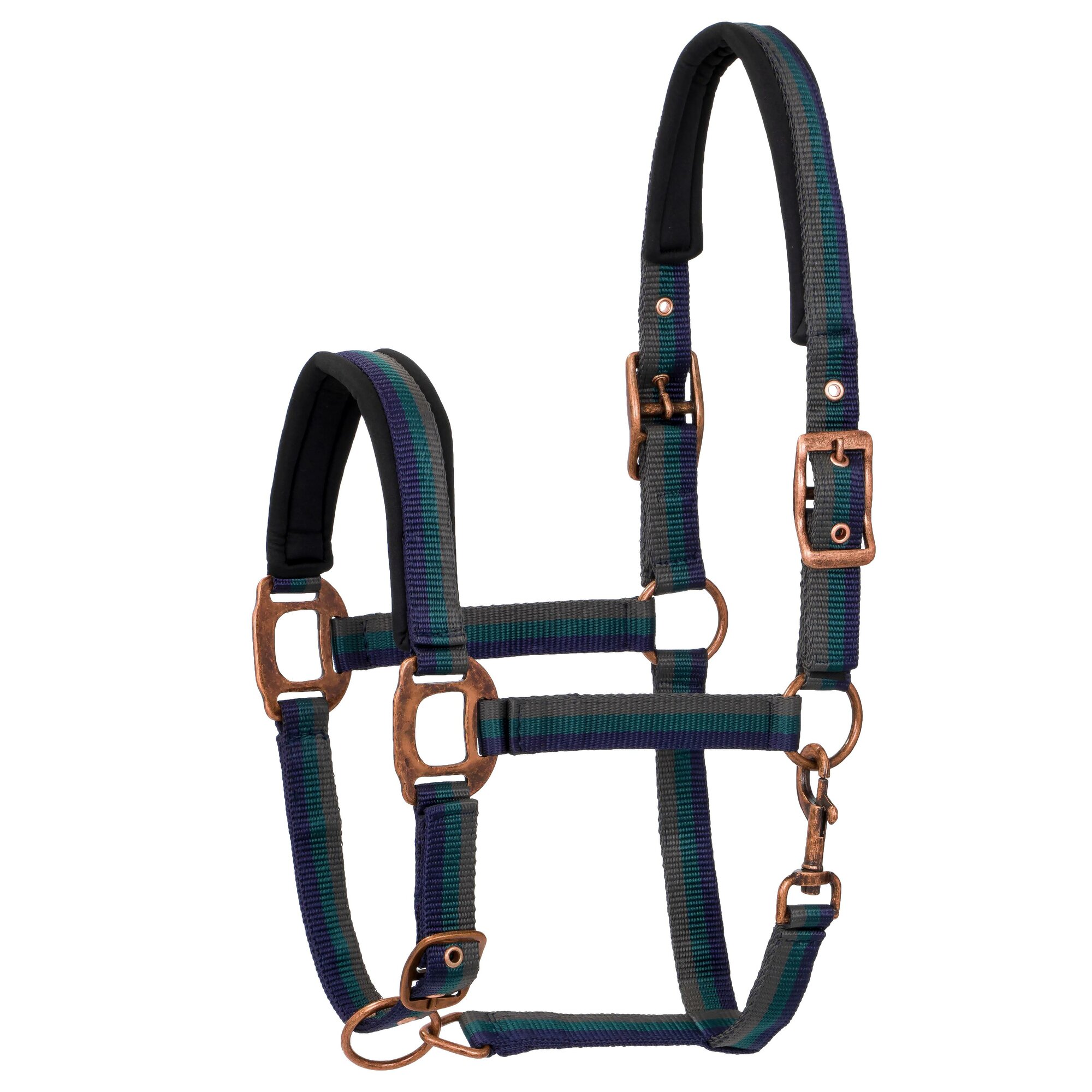 Decathlon Недоуздок для лошади и пони START Rustic с мягкой подкладкой из цветной ленты, размер: РС