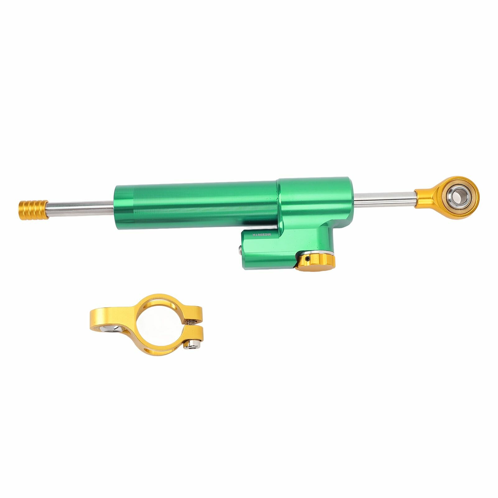 Рулевой демпфер, регулируемый, универсальный, стабилизатор для мотоцикла, зеленый с золотом