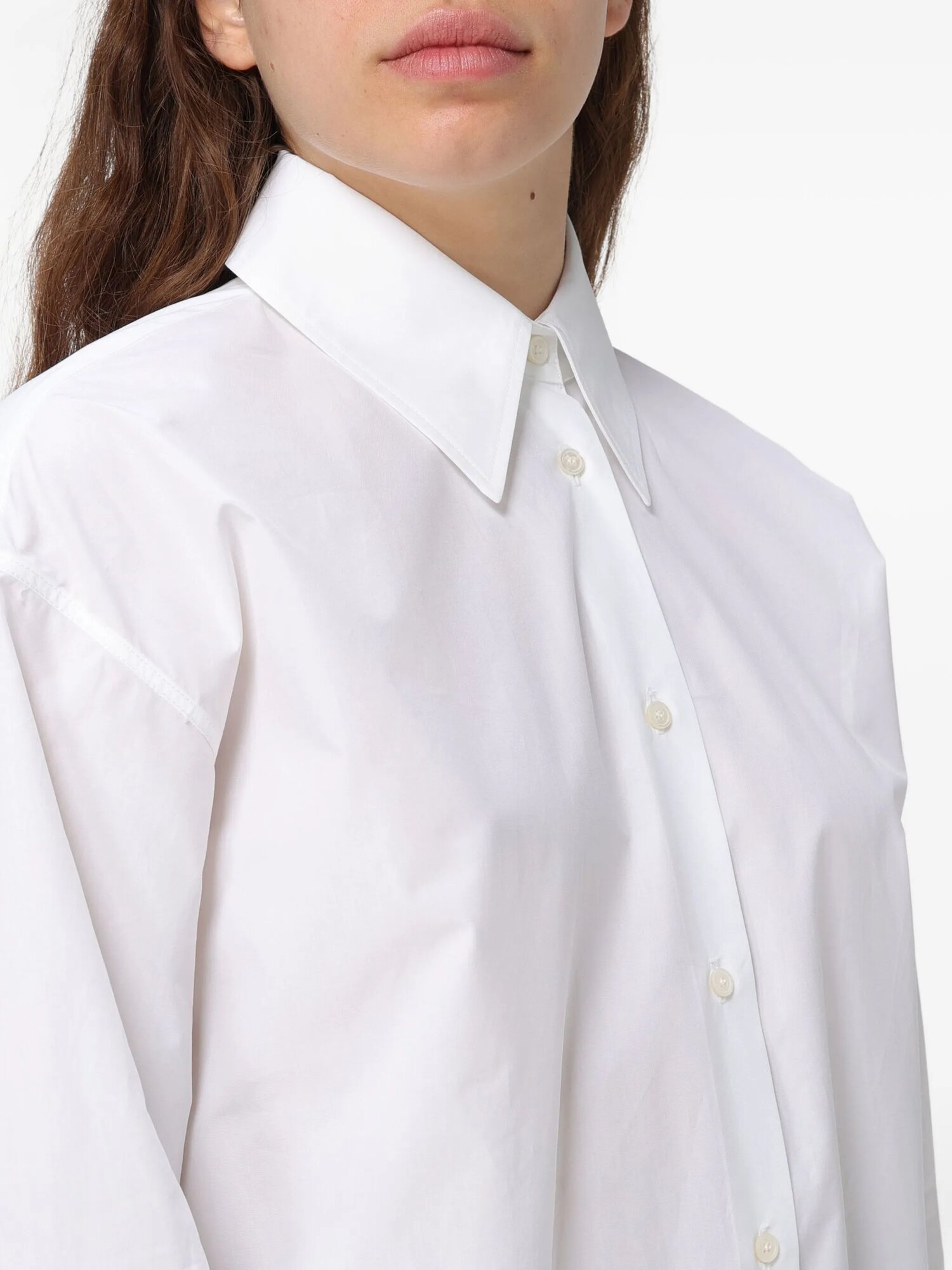 Рубашка FABIANA FILIPPI Buttoned shirt, размер 46, бежевый/белый — фото 1