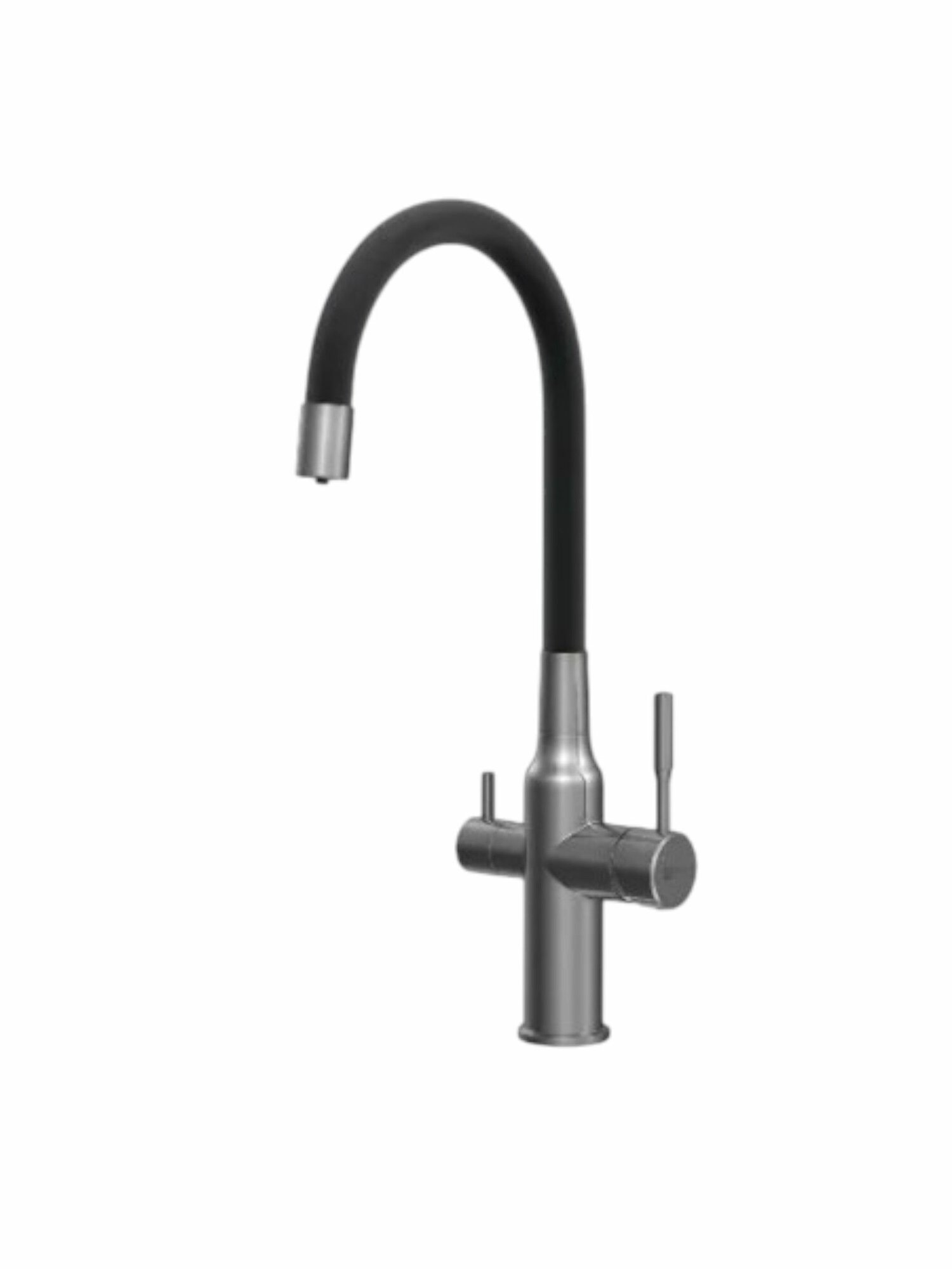 Смеситель для кухни Lemark LM5083GMN-Black с подключением к фильтру питьевой воды